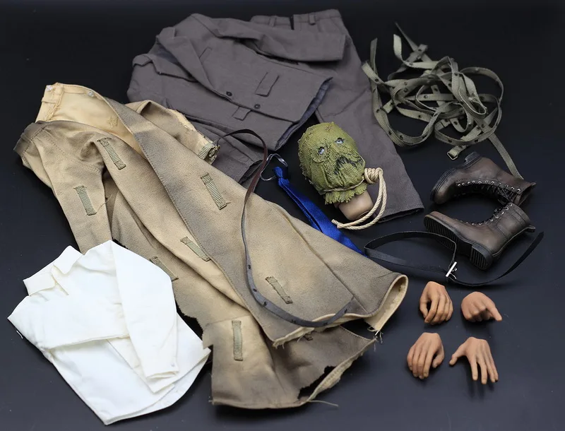1-6-Soldier-Scarecrow-Head-Carving-Clothes-Shoes-Hand-Shape-Leather ...