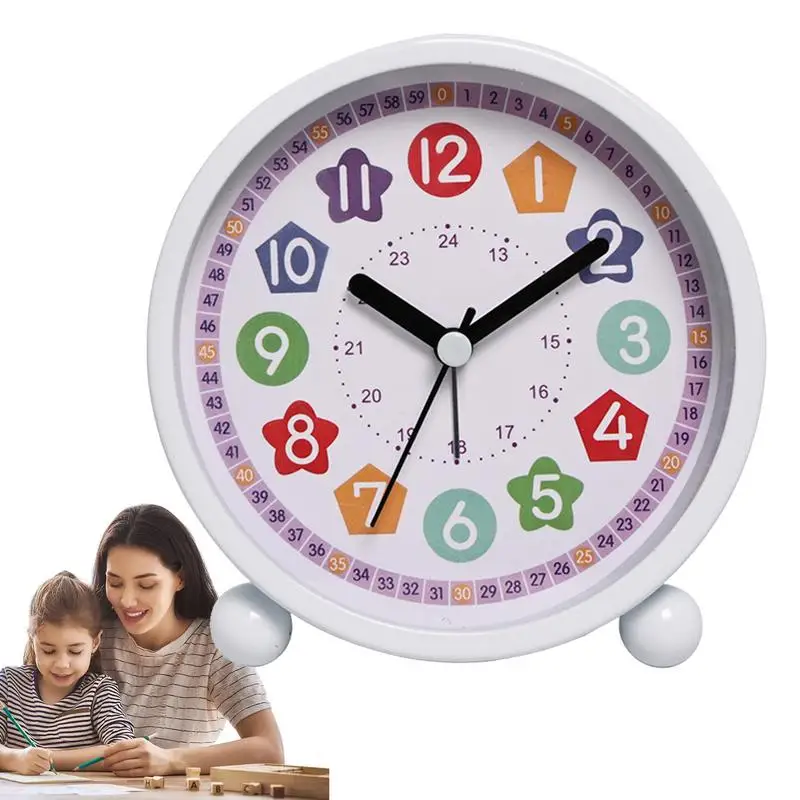 Modern-Silent-Wall-Clock-Easy-to-Read-Educational-Tool-Telling-Time ...