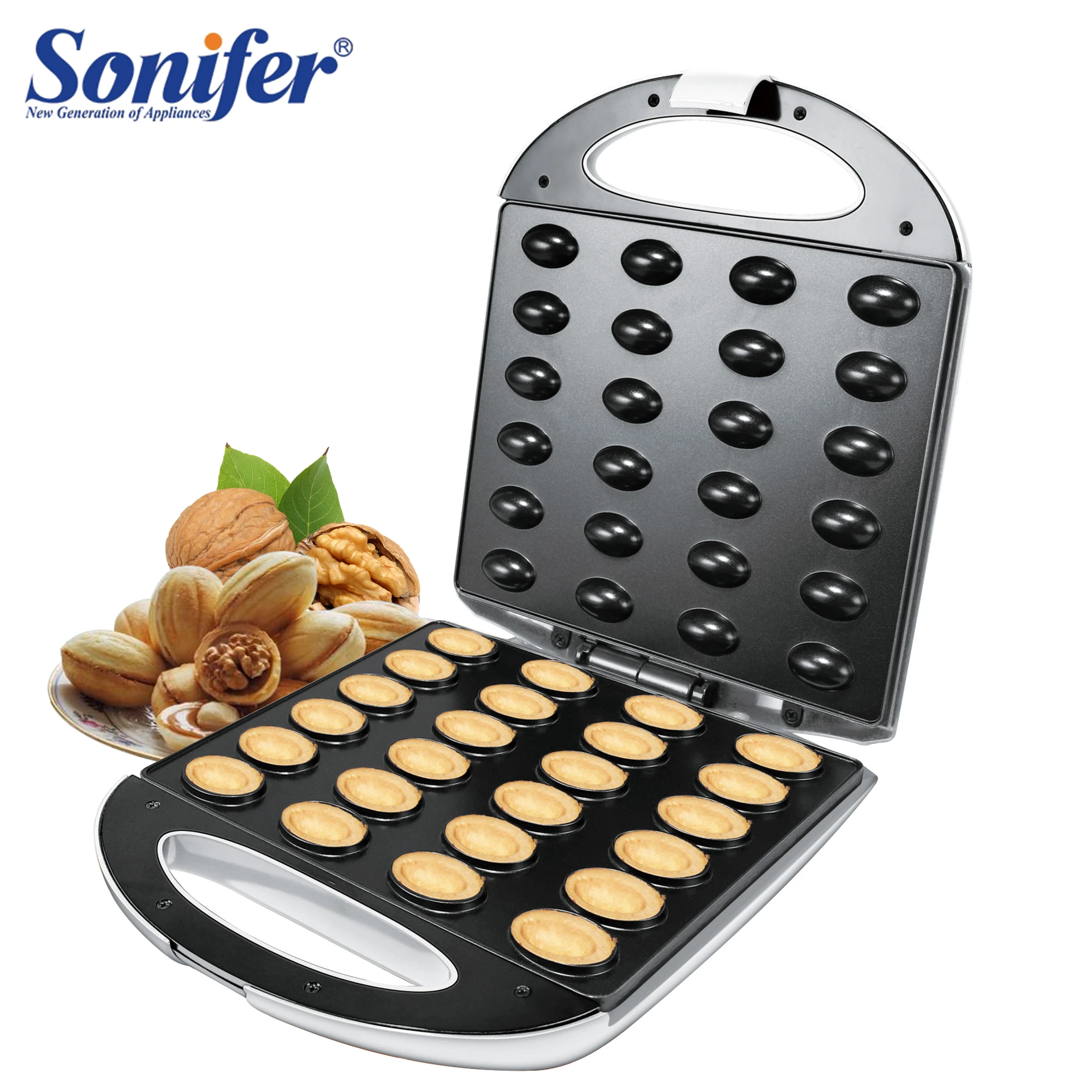 1400W Electric Walnut Cake Maker Automatic 24 Holes Nuts Maker Sandwich ...