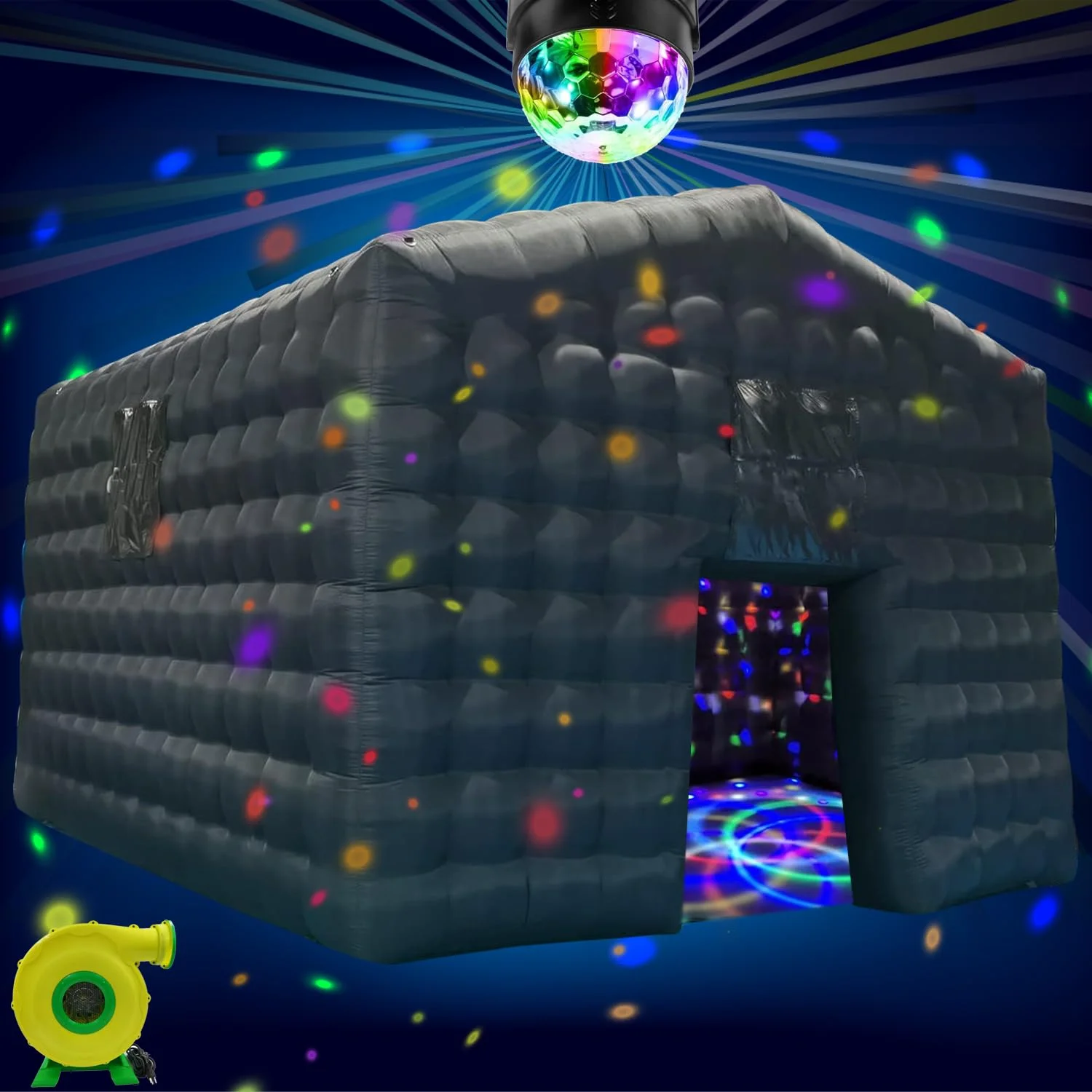 Inflatable-Night-Club-20FT-Large-Black-Disco-Cube-Gazebo-Event-House ...