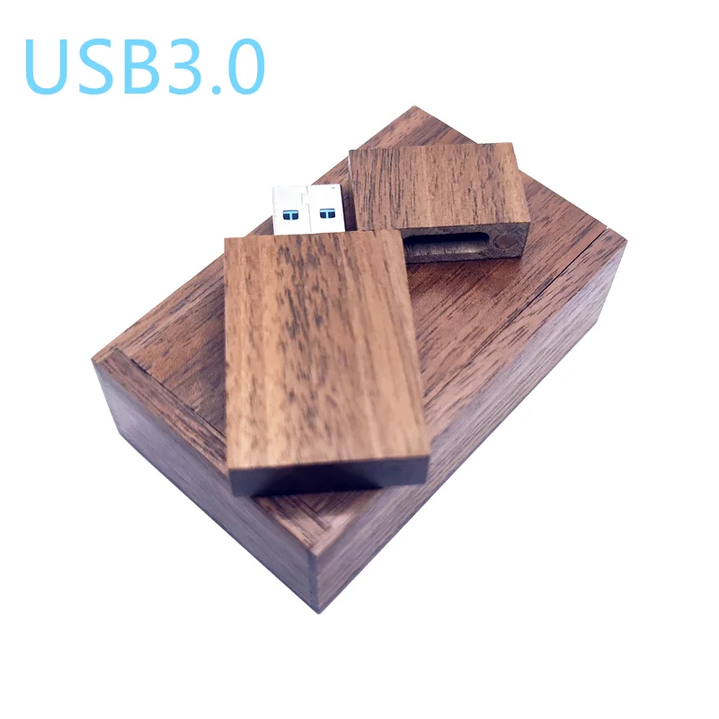 Free Custom LOGO Walnut Wooden Wood USB 3.0 Interface Memory Flash ...