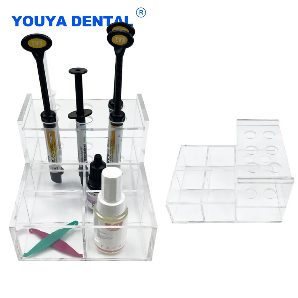 Dental-Transparent-Resin-Composite-Organizer-Syringe-Acrylic-Holder ...