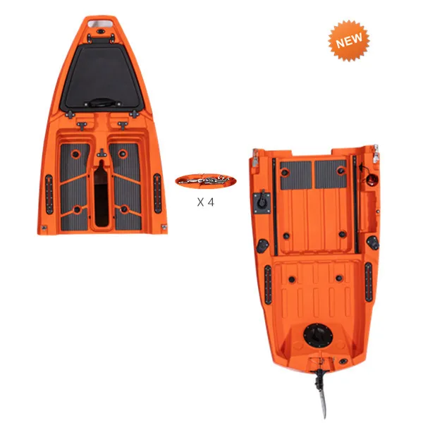 Kayak de pesca con Pedal individual de plástico de 10 pies, equipo de ...