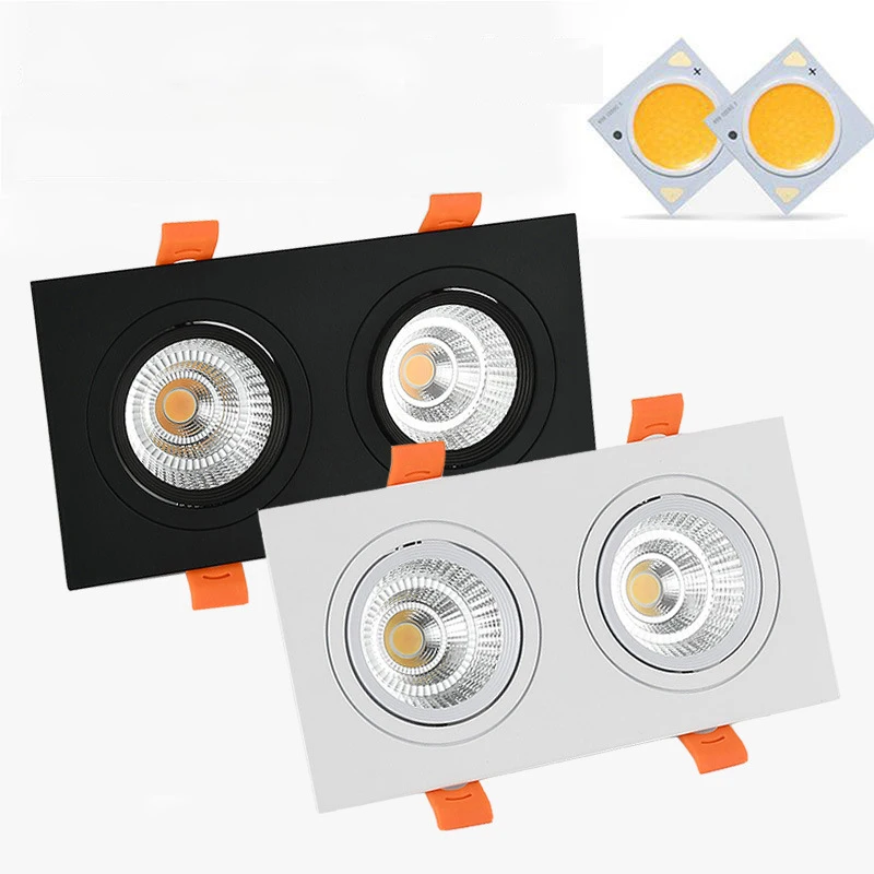 Dimmable Double-Headed Led Downlight Embedded Spotlight 14W24W Indoor ...