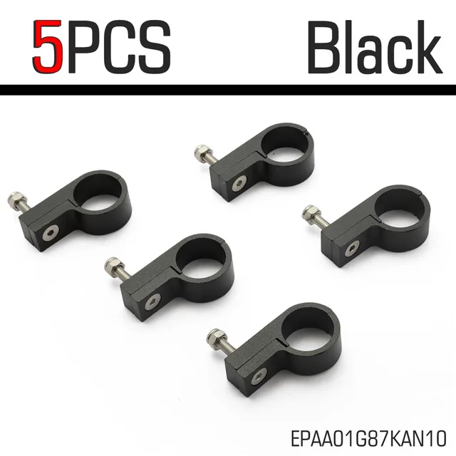 EPMAN 5PCS Aluminum AN10 17.20mm P-Clip Hose and Line Mounting Clamps ...