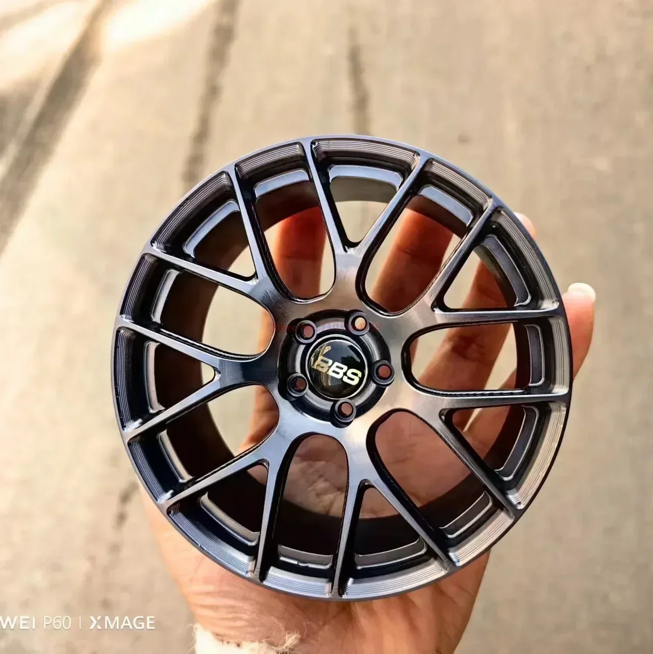 2024 1/5 Modelo de coche Forjado Bbs Rays Metal Aluminio Borde Modificación Rueda Cubo ...