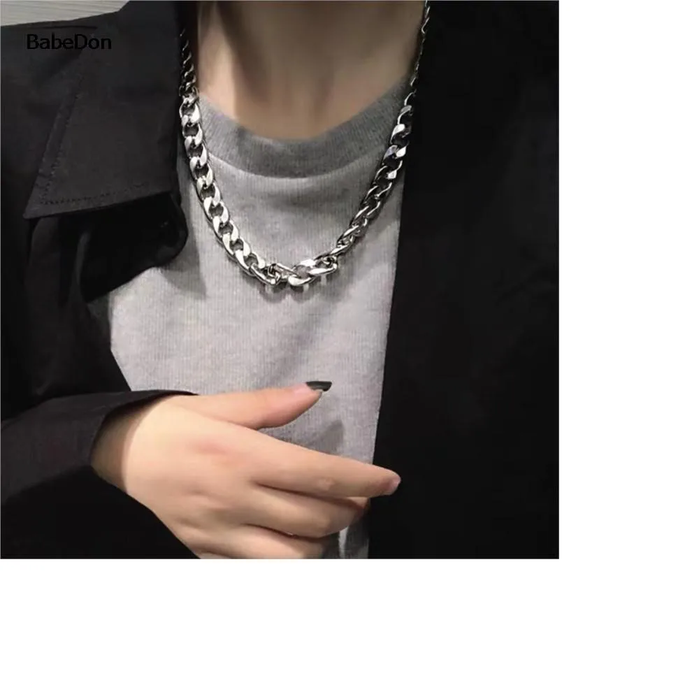 Women-Men-s-Necklace-Stainless-Steel-Curb-Cuban-Link-NK-Chain-Steel ...