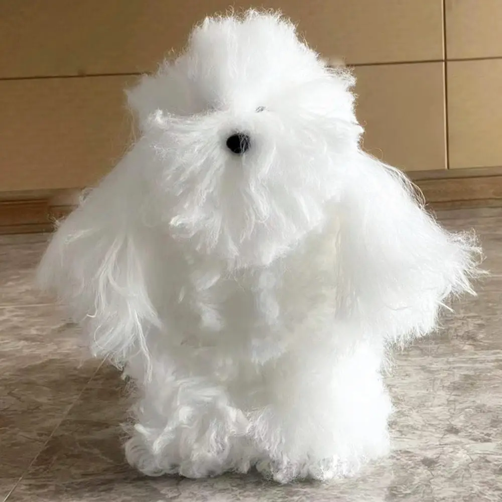 Pet Simulation White Fake Hair Dog Grooming Model Fake Dog Hair ...