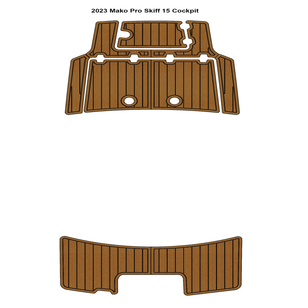 2023-Mako-Pro-Skiff-15-Cockpit-Boat-EVA-Teak-Deck-Faux-Foam-Floor-Mat ...
