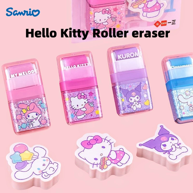 Hello-Kitty-eraser-Sanrio-roller-eraser-set-My-melody-cute-creative ...