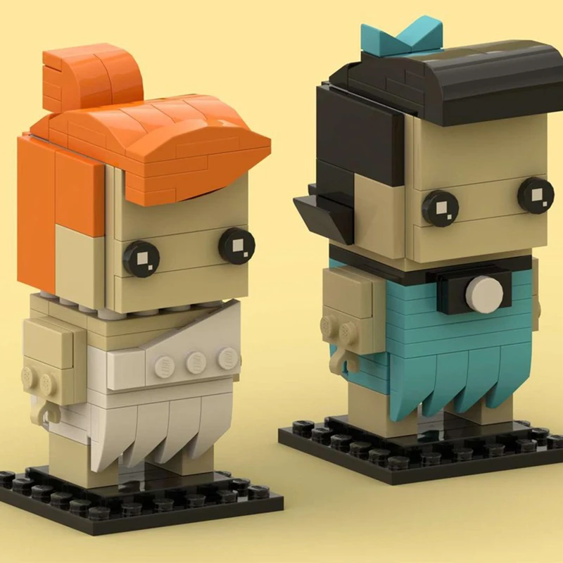 204pcs MOC Betty and Wilma 2pack The Flintstone Brickheadz Building ...