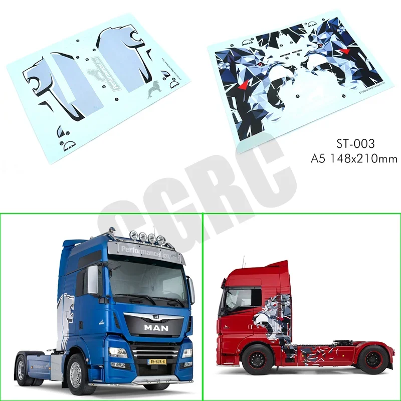 Lion-Graphics-Model-Sticker-Decorate-for-1-14-Tamiya-RC-Truck-Trailer ...