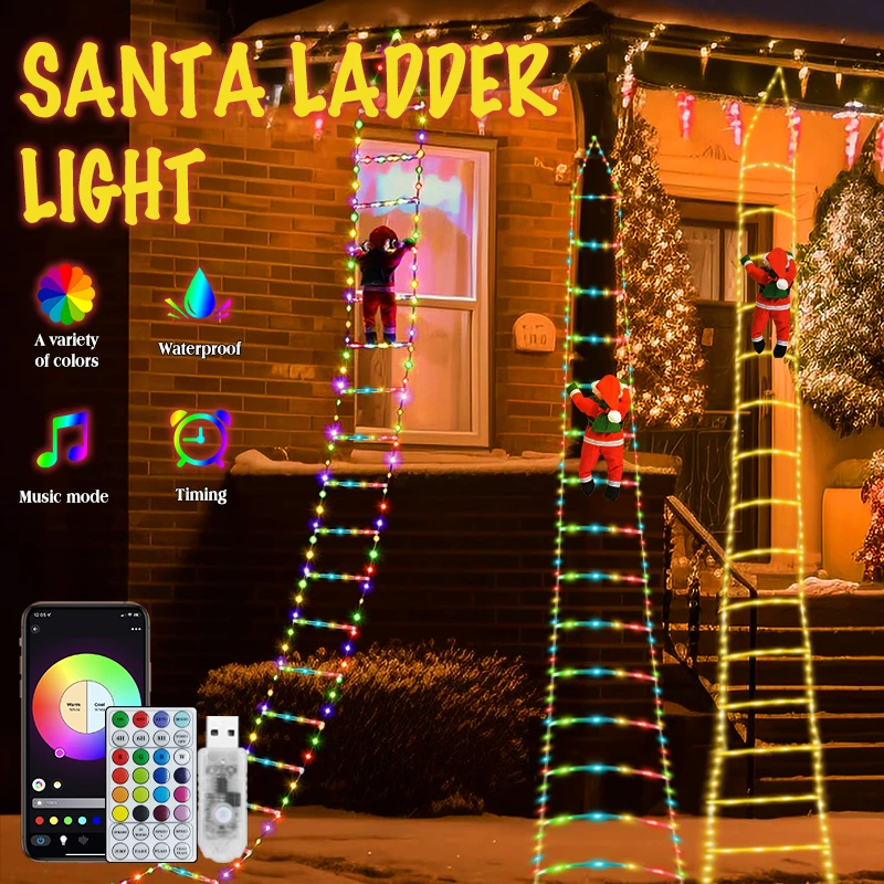 LED-Ladder-Light-for-Santa-Claus-Home-Christmas-Decor-Indoor-Outdoor ...