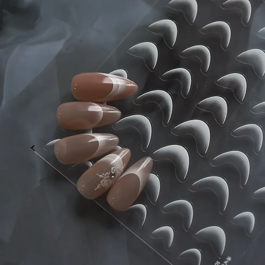 Кошачий коготь, дизайн линии, полумесяц, полоса, ореол, дуга, клейкая ...