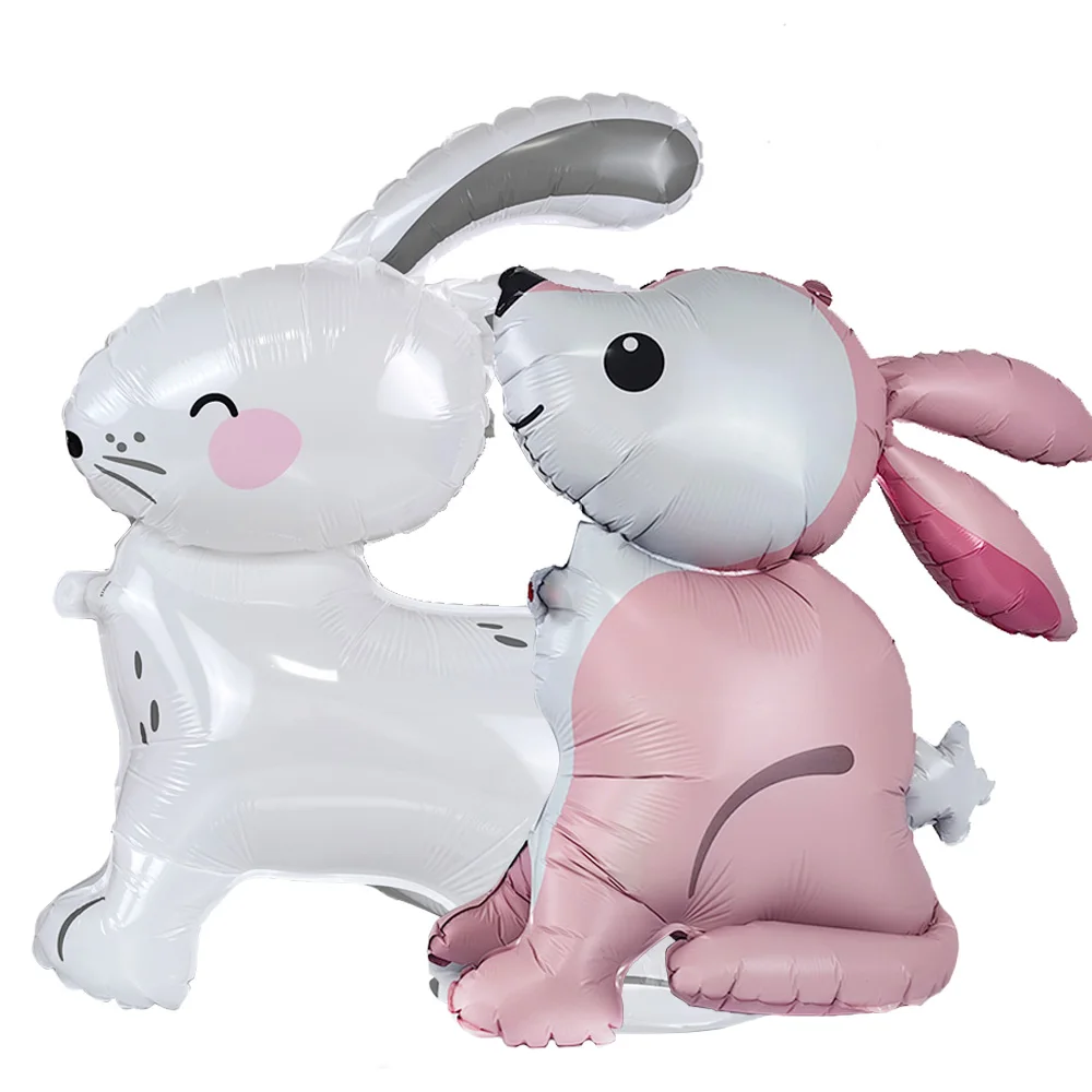 Bunny-Walking-Animal-Balloons-Self-Stand-Rabbit-Foil-Mylar-Balloons ...