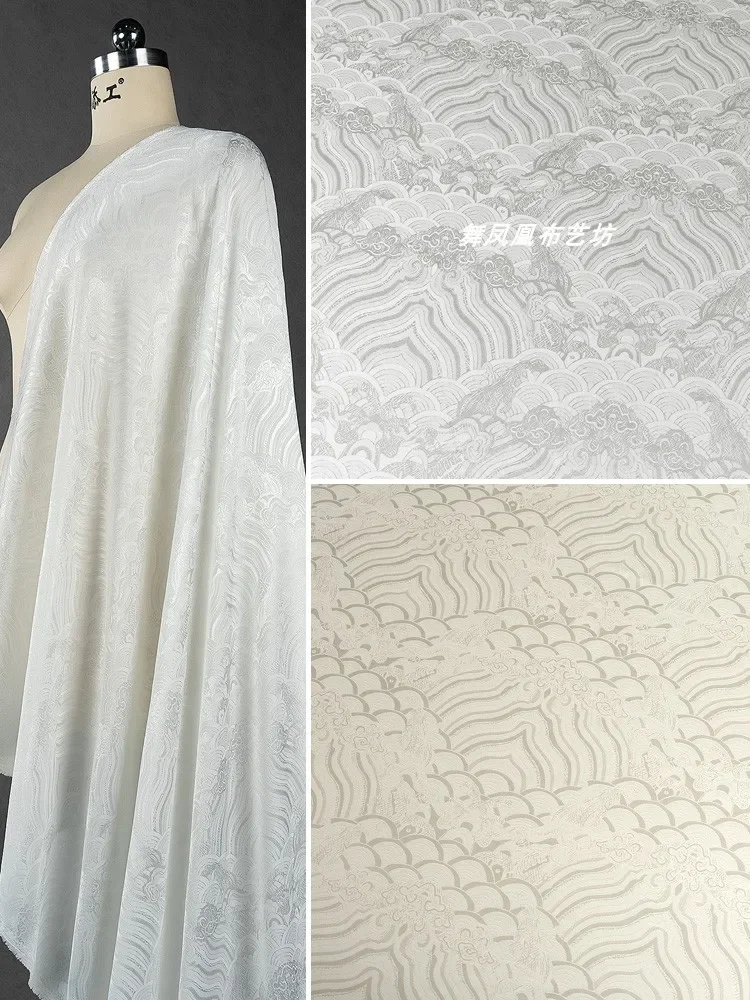 Jacquard Fabric Shirt Smooth Breathable Clothing Lmitation Acetic Acid ...