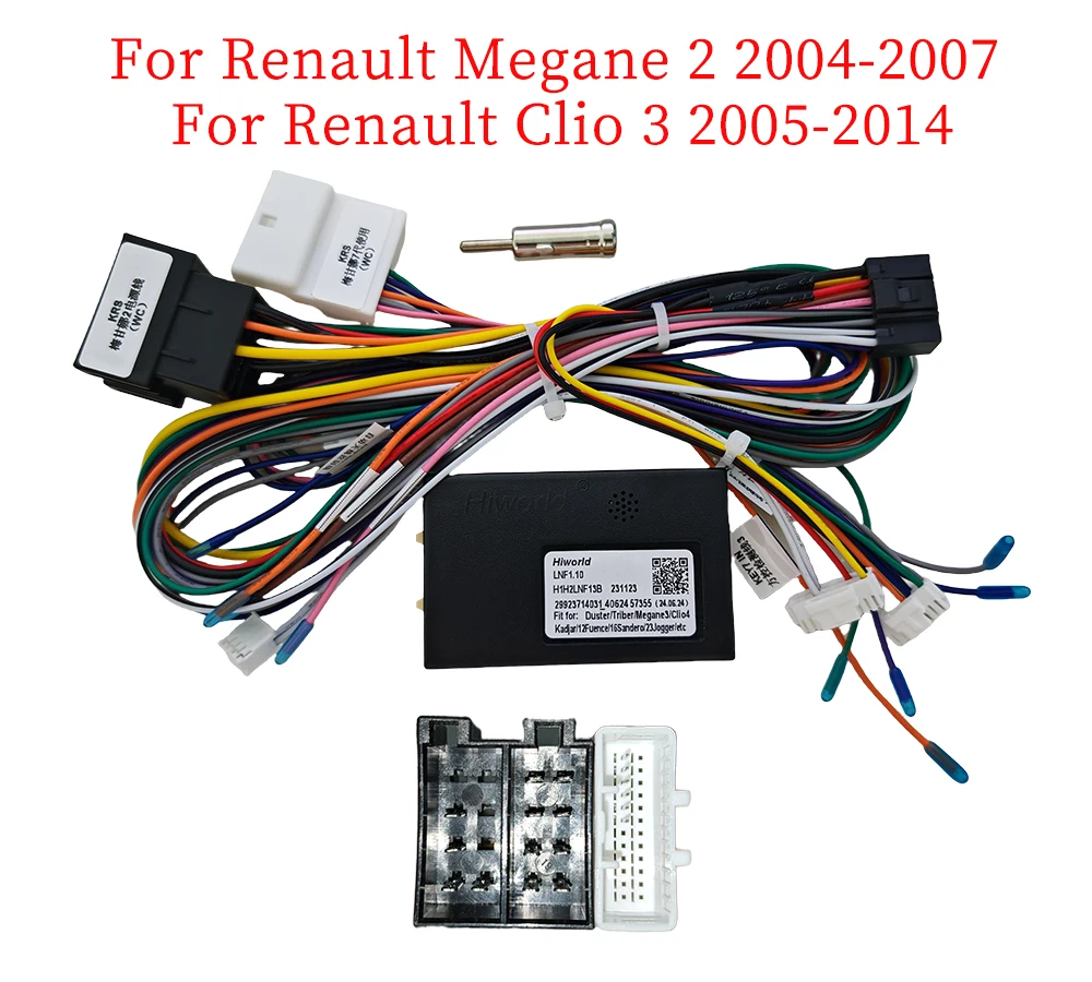 16Pin-Car-Wiring-Harness-Adapter-Canbus-Box-Decoder-For-Renault-Megane ...