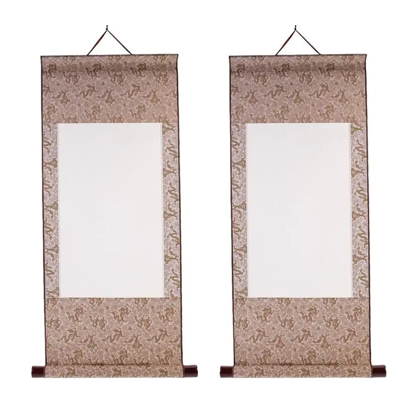 2Pcs Scroll Paper Chinese Blank Painting Scrollshanging Xuan Wall ...