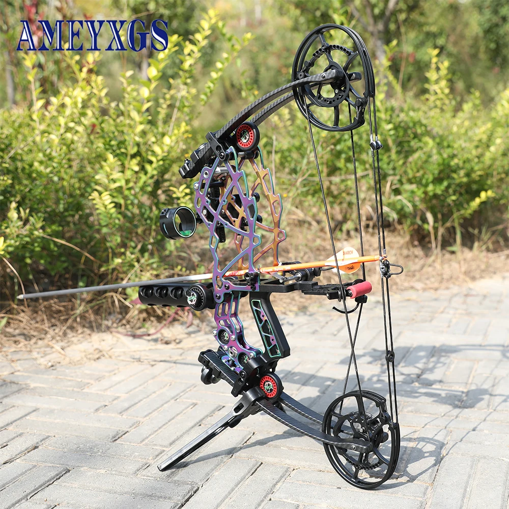 Titanium-Alloy-Archery-Compound-Bow-Left-Right-Handed-40-75lbs-Steel ...
