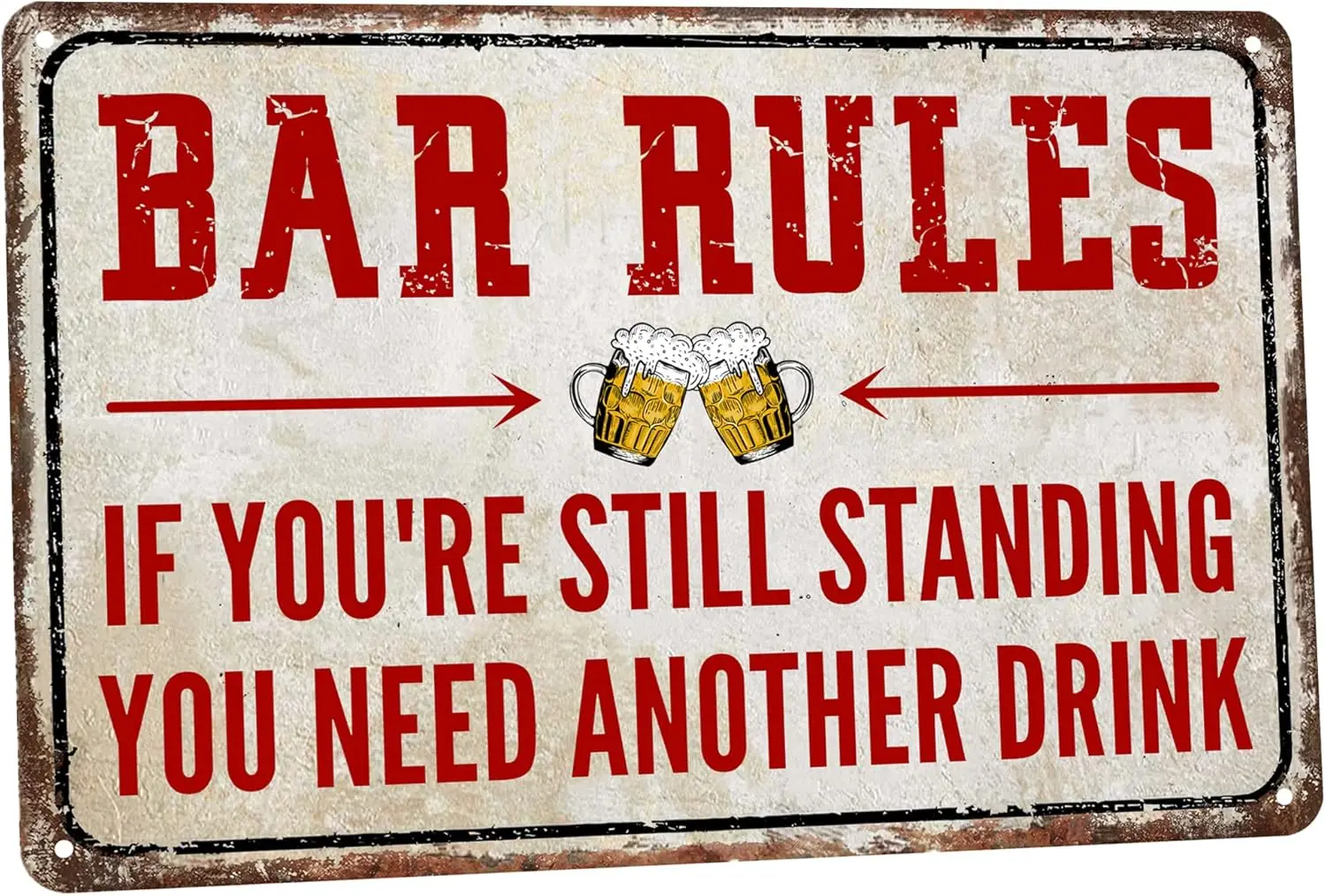 Decor Funny Vintage Tin Signs Retro Metal For Home Wall, Backyard ...