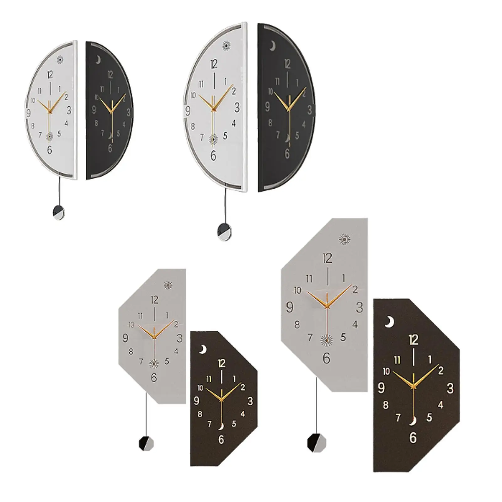 Corner Wall Clock with Two Faces, Decorative Timekeeper for Kitchen And ...