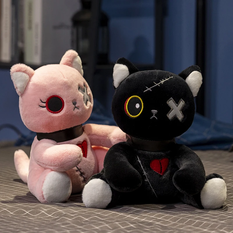 Cute Cat Plush Toy Japanese Anime Figure Doll Cat Plushie with Lotus ...