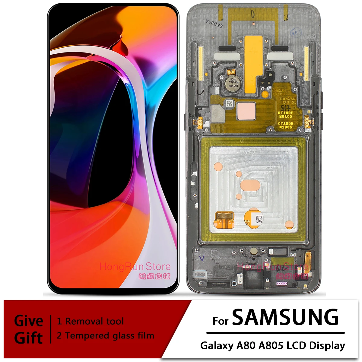 Super-AMOLED-For-Samsung-A80-LCD-Frame-For-Samsung-A80-A805-SM-A805F ...