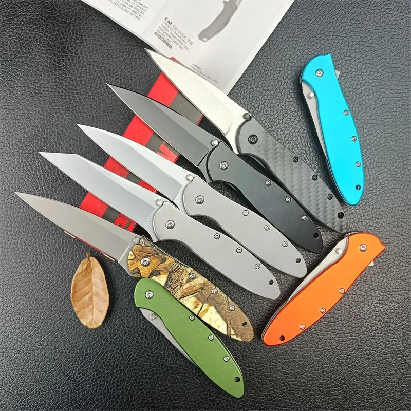 Hot KS 1660 Ken Onion Leek Pocket Folding Knife 8Cr13Mov Blade 14C28N ...