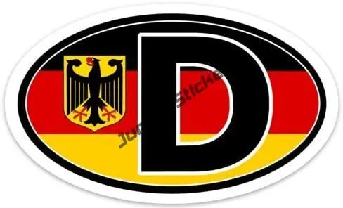Vinyl Car Stickers Germany German Shield Bumper Stickers - 4 Pack 50mm ...