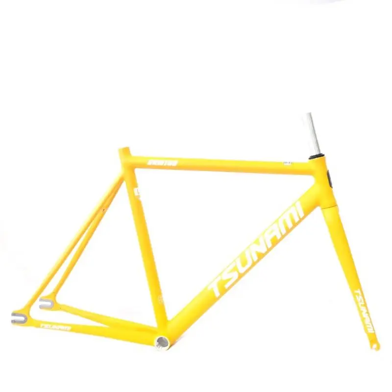Tsunami Snm100 (yellow) Fixed Gear Frame Bike Track Roadbike Fixie ...