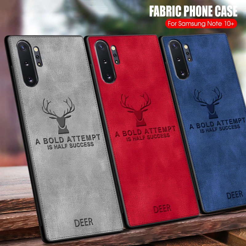 Cloth-Texture-Case-For-Samsung-Galaxy-Note-10-Pro-Plus-Note-10-Deer ...