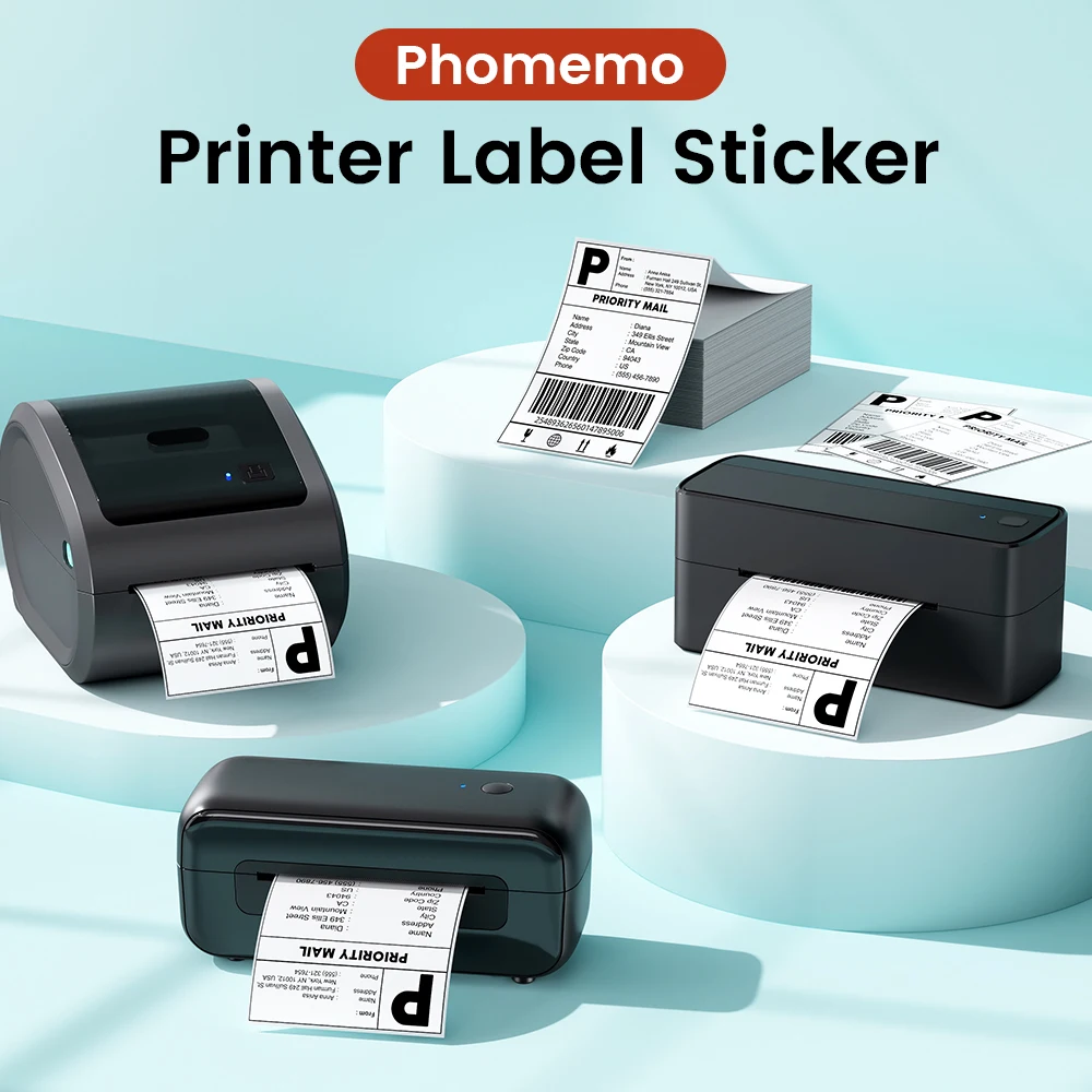 4"x 6" Thermal Shipping Labels for phomemo PM241BT D520BT Water and Oil ...