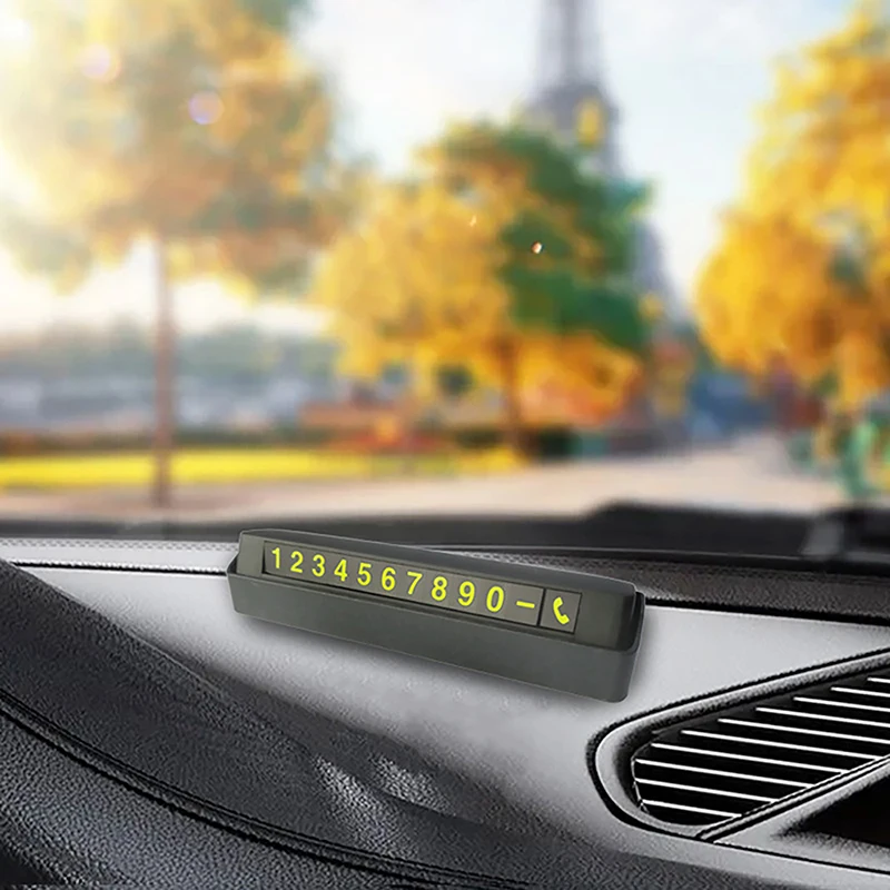 Luminous-Car-Temporary-Parking-Card-Car-Styling-Phone-Number-Card-Plate ...