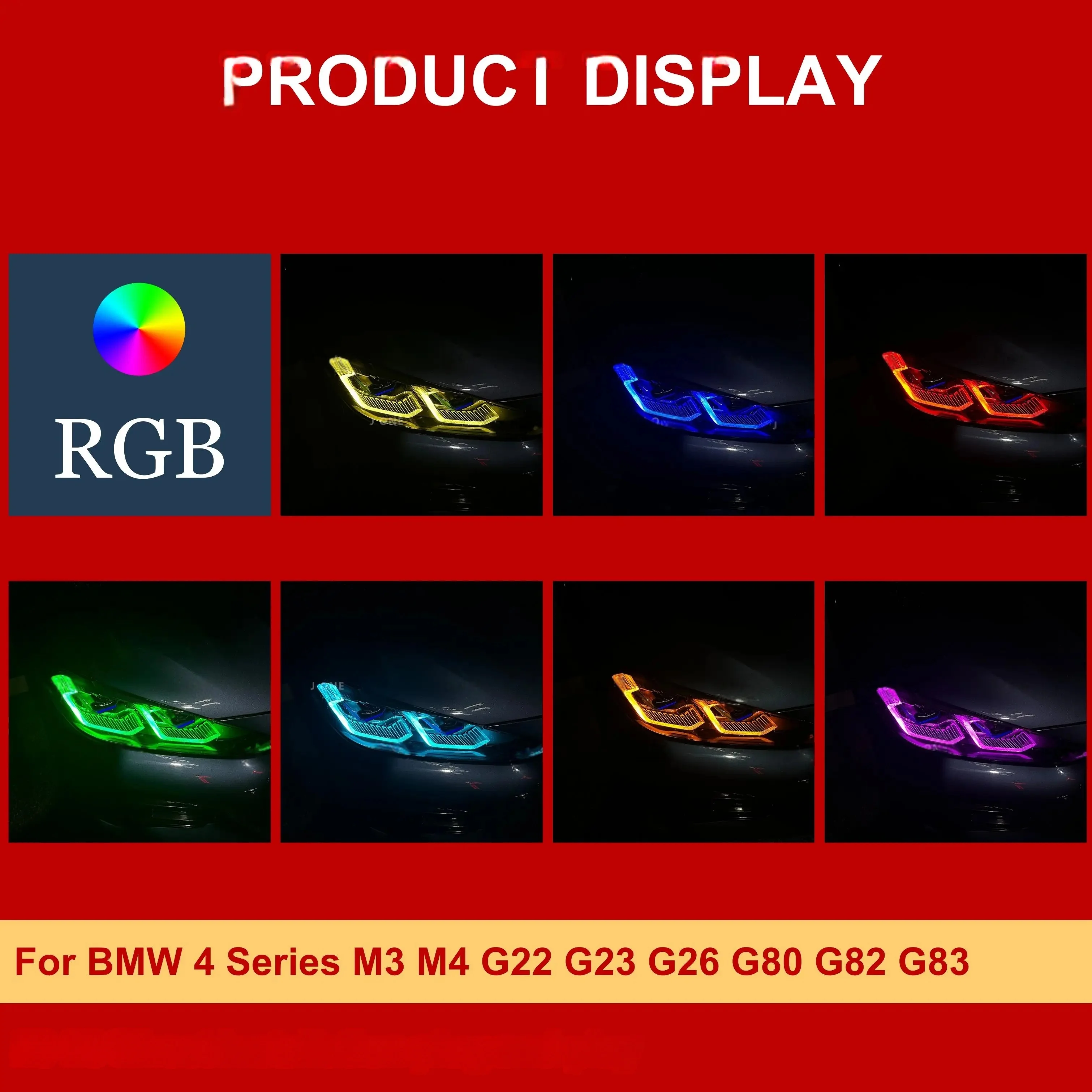 Para 2021-2023 bmw g80 m3 g82 m4 g22 g23 g26 4 séries rgb drl ...
