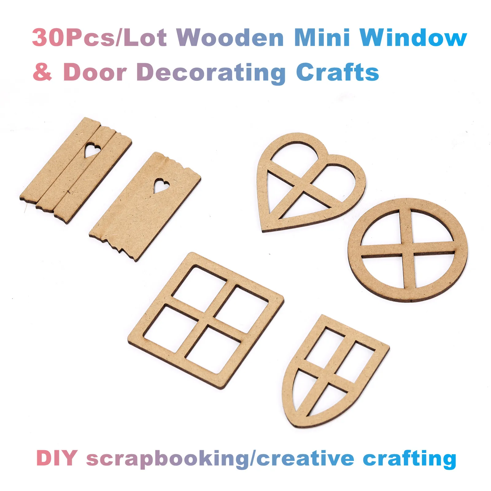 30Pcs-Lot-Wooden-Mini-Window-and-Door-Decorating-Crafts-for-DIY ...