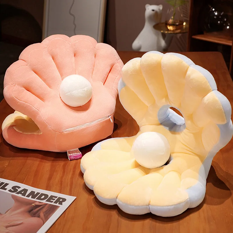 Cute Conch Shell Sleep Pillow Plush Toy Soft Stuffed Scallop Sofa Chair Cushion Creative Doll ...