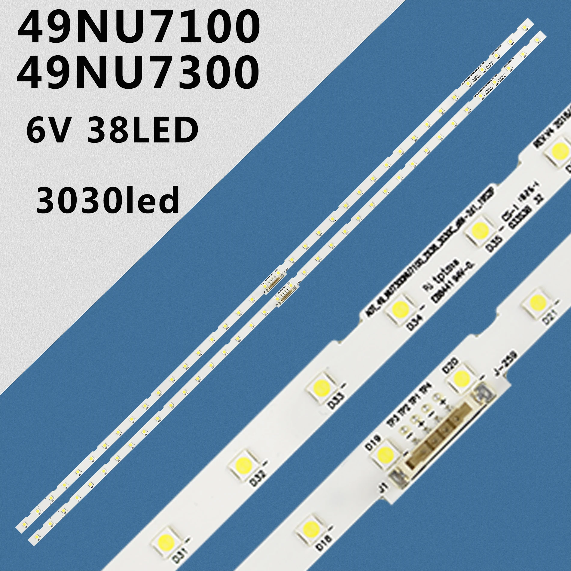 LED-Backlight-Strip-for-Samsung-UE49NU7100-49NU7300-UA49RU7300K-BN96 ...