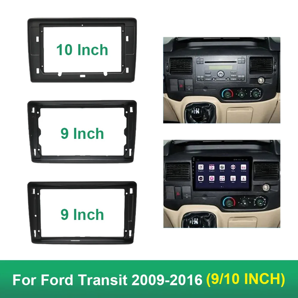 9-10-Inch-Car-Stereo-Fascia-Dash-Panel-Frame-Adapter-For-Ford-Transit ...