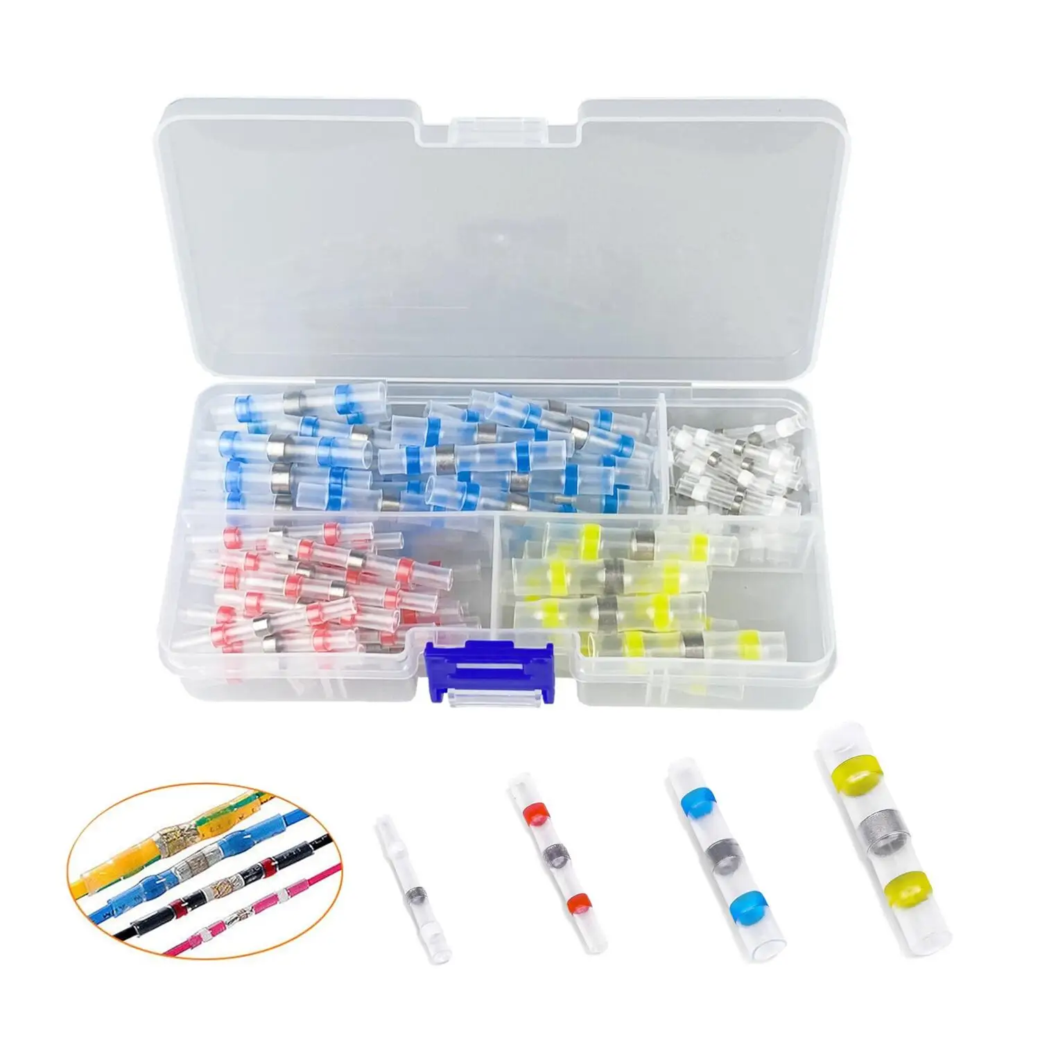 50-100-300-500-Pcs-Heat-Shrink-Wire-Connector-Solder-Seal-Splice-Tube ...