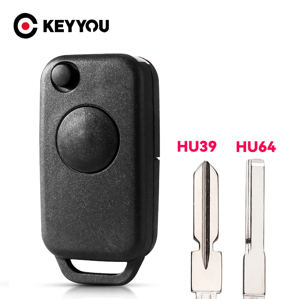 Dandkey-1-Button-Blade-Key-Shell-Case-Fob-Replacement-For-Mercedes-Benz ...