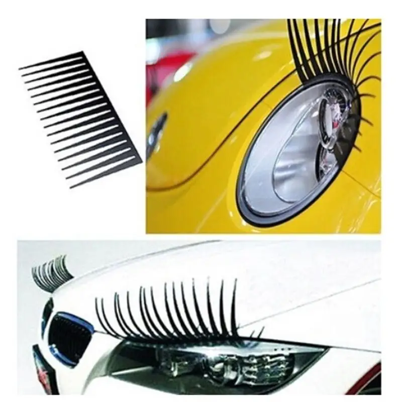 3D-Charming-Black-False-Eyelashes-Fake-Eye-Lash-Sticker-Car-Headlight ...