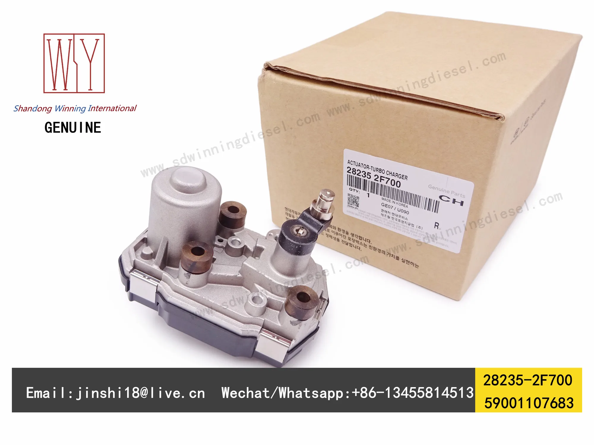 Actuador cargador TURBO genuino y nuevo 28235-2F700 59001107683