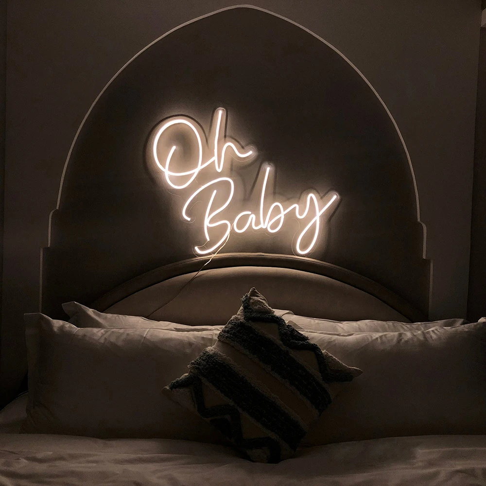Oh-Baby-Neon-Sign-for-Baby-Shower-Decorations-Wedding-Decor-Backdrop ...