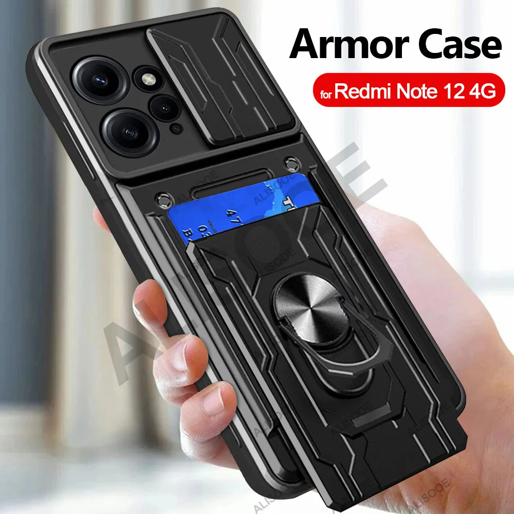 Capa-for-Redmi-Note-12-4G-Case-Slide-Lens-Protect-Cover-for-Xiaomi ...