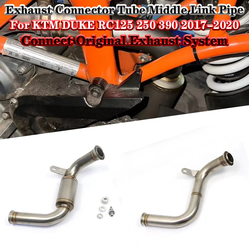 For-KTM-DUKE-RC125-250-390-Motorcycle-Exhaust-Connector-Tube-Middle ...