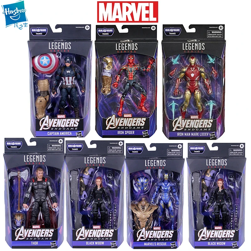 Hasbro Marvel Legends Black Spider Man Widow Thor Iron Capitán América Iron Man figura de acción ...