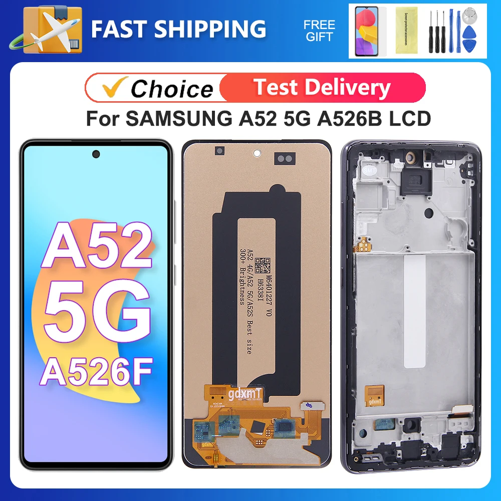 A52 5G 6.5''For Samsung Tested A526B A5260 A526W A526U A526U1 LCD ...