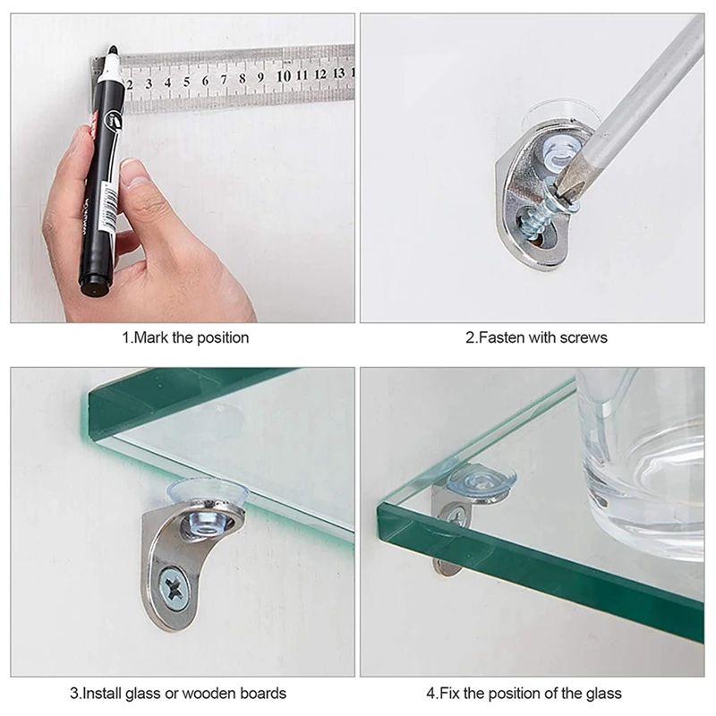 Floating Glass Shelf Brackets