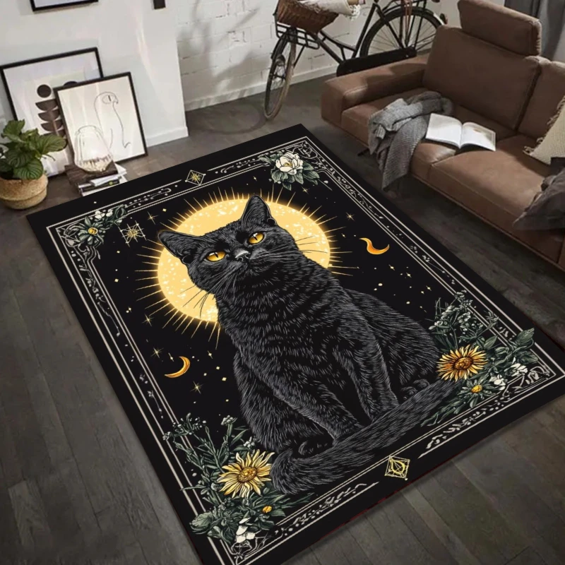 Abstract Animal Pattern Carpet Retro Living Room Floor Mat Non-Slip ...