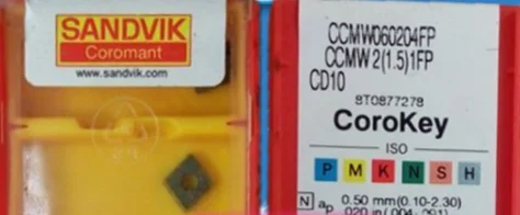 ORIGINAL 5PCS CARBIDE INSERT CCMW060204FP CD10